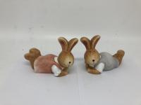 China Polyresin Rabbit Figurine SA-R1205#2 - Handmade Garden Decor with 60-80 Day Lead Time and Custom Colors for sale