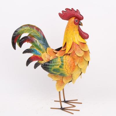 China OEM ODM Metal Rooster Garden Ornament SA-M1205#1 Custom Colors 80 Day Lead Time for sale