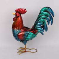China OEM ODM Metal Rooster Garden Ornament SA-M1205#1 Custom Colors 80 Day Lead Time for sale