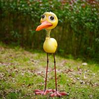 China ODM Metal Garden Bird Ornament Handmade Yellow Outdoor Decoration with 80-Day Lead Time and Custom Design Options for sale