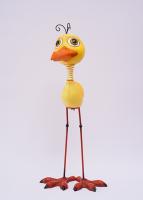 China ODM Metal Garden Bird Ornament Handmade Yellow Outdoor Decoration with 80-Day Lead Time and Custom Design Options for sale