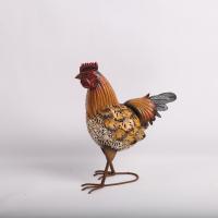 China ODM Metal Hen Garden Ornament Recyclable Metal Hen Yard Art Colourful for sale