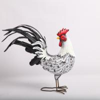 China Colorful Metal Rooster Garden Ornament - Hand-Painted Weather-Resistant Decor with 80-Day Delivery for sale