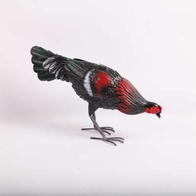 China Weatherproof Metal Chicken Garden Ornament - Small & Medium Sizes, Multi-Color Outdoor Decor for sale