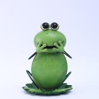 China Iron Metal Frog Garden Ornament - Customizable Metal Animal Decor with 30-60 Day Delivery for sale