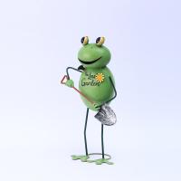 China Durable Metal Frog Garden Ornament with Rust-Resistant Finish - Custom Sizes 30-60 Day Delivery for sale