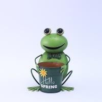 China ODM Metal Frog Ornament with Bucket - Custom Garden Decor 30-60 Day Delivery for sale