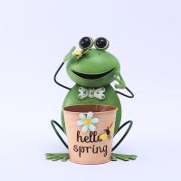 China ODM Metal Frog Ornament with Bucket - Custom Garden Decor 30-60 Day Delivery for sale