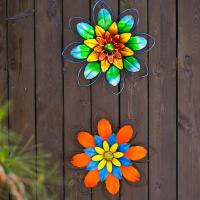 China Modern Flower Metal Garden Wall Decorations - Customizable Iron Outdoor Ornaments with 30-60 Day Delivery for sale