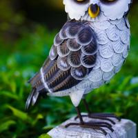 China Lifelike Metal Owl Yard Ornaments - Customized Garden Art in Various Sizes 12-36 Inches with Weatherproof Metal Construction for sale