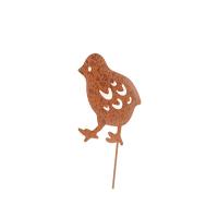 China Outdoor Metal Mini Chick Garden Stake - Weatherproof Decorative Ornament with Custom Sizes and 1000pcs MOQ for sale