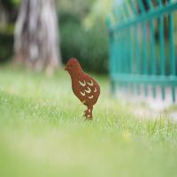 China Outdoor Metal Mini Chick Garden Stake - Weatherproof Decorative Ornament with Custom Sizes and 1000pcs MOQ for sale