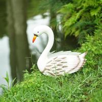 China Vivid Metal Swan Animal Garden Ornament Outdoor Accoutrements for sale