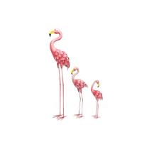 China Outdoor Metal Pink Flamingo Lawn Ornaments - Various Sizes, Weatherproof Garden Decor with 100pcs Minimum Order for sale