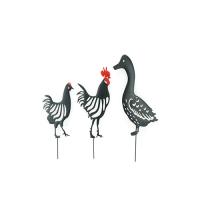 China Custom Metal Garden Animal Stakes Decor - Weatherproof Silhouette Statues in Various Sizes 1000pcs Minimum Order for sale