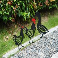 China Custom Metal Garden Animal Stakes Decor - Weatherproof Silhouette Statues in Various Sizes 1000pcs Minimum Order for sale