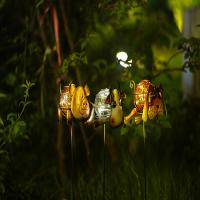 China Small Metal Solar Garden Animal Lights with 100mAh Battery and IP44 Waterproof Rating for Outdoor Decoration for sale