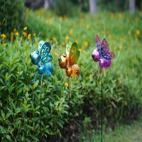 China IP44 Metal Butterfly Solar Garden LED Lamp with 100mAh Battery and 6-8 Hour Runtime for sale