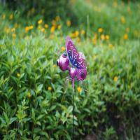 China IP44 Metal Butterfly Solar Garden LED Lamp with 100mAh Battery and 6-8 Hour Runtime for sale