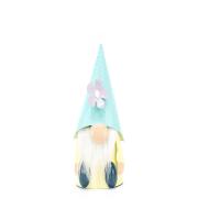 China Small Gnome Metal Garden Ornaments Creative White Bearded Gnome Decor for sale