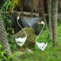 China Custom Metal Goose Garden Ornament - Rustproof Outdoor Decor with 1000pcs MOQ and 60-80 Day Delivery for sale