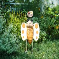 China Vivid Metal Bee Garden Ornament - Outdoor Waterproof Animal Art with UV Protection and Customizable Design Options for sale