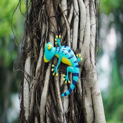 China Metal Gecko Yard Art Decoration - Weatherproof Animal Garden Decor in Small & Medium Sizes with Easy Installation for sale