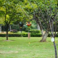 China LED Solar Powered Wind Chime with 100mAh Battery and 6-8 Hour Runtime - Multicolor Metal Garden Ornament for sale