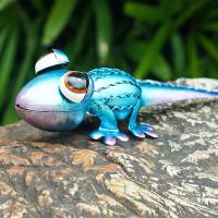 China Metal Lizard Yard Art - Weatherproof Animal Garden Decorations in Small & Medium Sizes with Multicolor Finish for sale