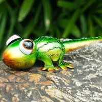 China Metal Lizard Yard Art - Weatherproof Animal Garden Decorations in Small & Medium Sizes with Multicolor Finish for sale
