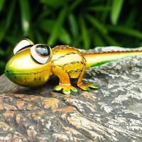 China Metal Lizard Yard Art - Weatherproof Animal Garden Decorations in Small & Medium Sizes with Multicolor Finish for sale