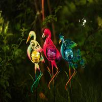 China Solar Powered Garden Bird Ornament with 100mAh Battery and 6-8 Hour LED Lighting - Multi-color Outdoor Decor for sale