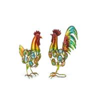 China Metal Garden Cock Roosters Ornaments Crafts Decor For Courtyard Outdoor Statue for sale