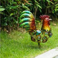 China Metal Garden Cock Roosters Ornaments Crafts Decor For Courtyard Outdoor Statue for sale