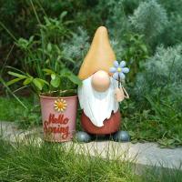 China Metal Garden Gnome Planter - Weatherproof Outdoor Decor with 100 Piece MOQ and 60-80 Day Delivery for sale