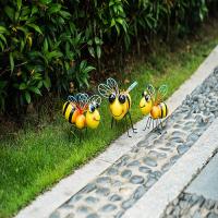 China Customized Metal Garden Ornaments Craftsmanship Backyard Metal Bee Decor for sale