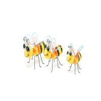 China Customized Metal Garden Ornaments Craftsmanship Backyard Metal Bee Decor for sale