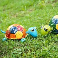 China Gorgeous Metal Turtle Lawn Ornament Rustproof Metal Animal Ornament for sale