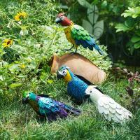 China Creative Metal Peacock Yard Ornament - Weatherproof Multicolor Garden Art in Small & Medium Sizes for sale