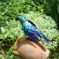 China Multicolor Metal Bird Yard Ornaments Weatherproof Small & Medium Animal Sculptures for Garden Decoration for sale