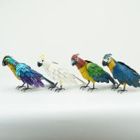 China Multicolor Metal Bird Yard Ornaments Weatherproof Small & Medium Animal Sculptures for Garden Decoration for sale