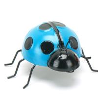 China Small Metal Ladybird Garden Ornaments Artistic Metal Ladybug Wall Decor for sale