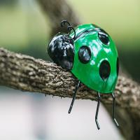 China Outdoor Metal Ladybug Yard Art Animal Metal Garden Wall Decor for sale