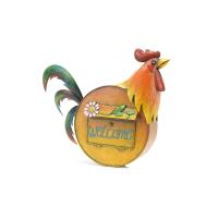 China Creative DIY Animal Garden Ornament Handmade Metal Rooster Mailbox for sale