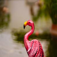 China Multiple Metal Flamingo Garden Decor Lifelike Metal Flamingo Yard Art for sale