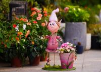 China Indoor And Outdoor Metal Elf Garden Decoration Simple Garden Pot Decoration for sale