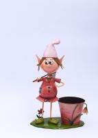 China Indoor And Outdoor Metal Elf Garden Decoration Simple Garden Pot Decoration for sale