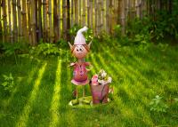 China Indoor And Outdoor Metal Elf Garden Decoration Simple Garden Pot Decoration for sale