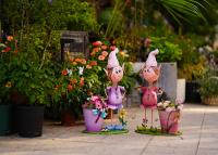 China Metal Cartoon Character Garden Decoration Simple Flowerpot Decoration for sale