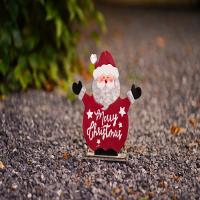 China Handmade Metal Santa Claus Christmas Decorations - Custom Outdoor Garden Statues with 100 Piece MOQ and 60-80 Day Delivery for sale